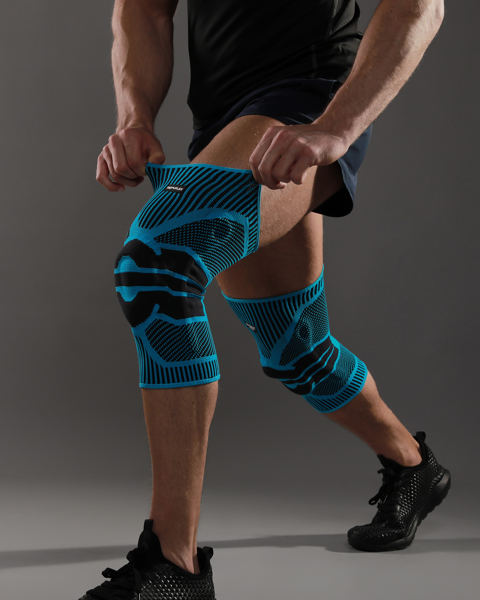 1 Single - Pro Knee Compression Sleeve (Unisex) with Silicone Gel Pad ...